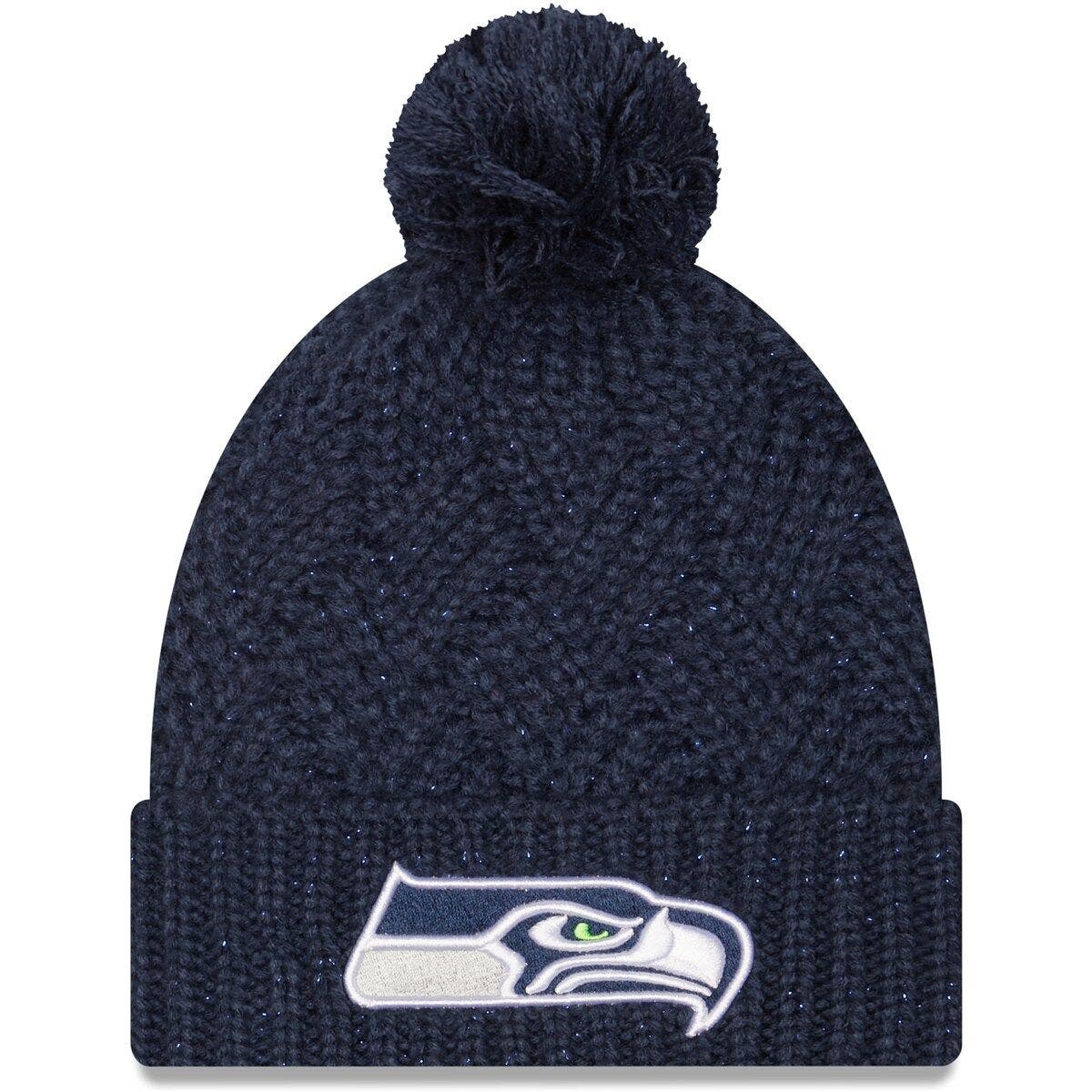 New Era Women's New Era College Navy Seattle Seahawks Brisk Cuffed Knit ...