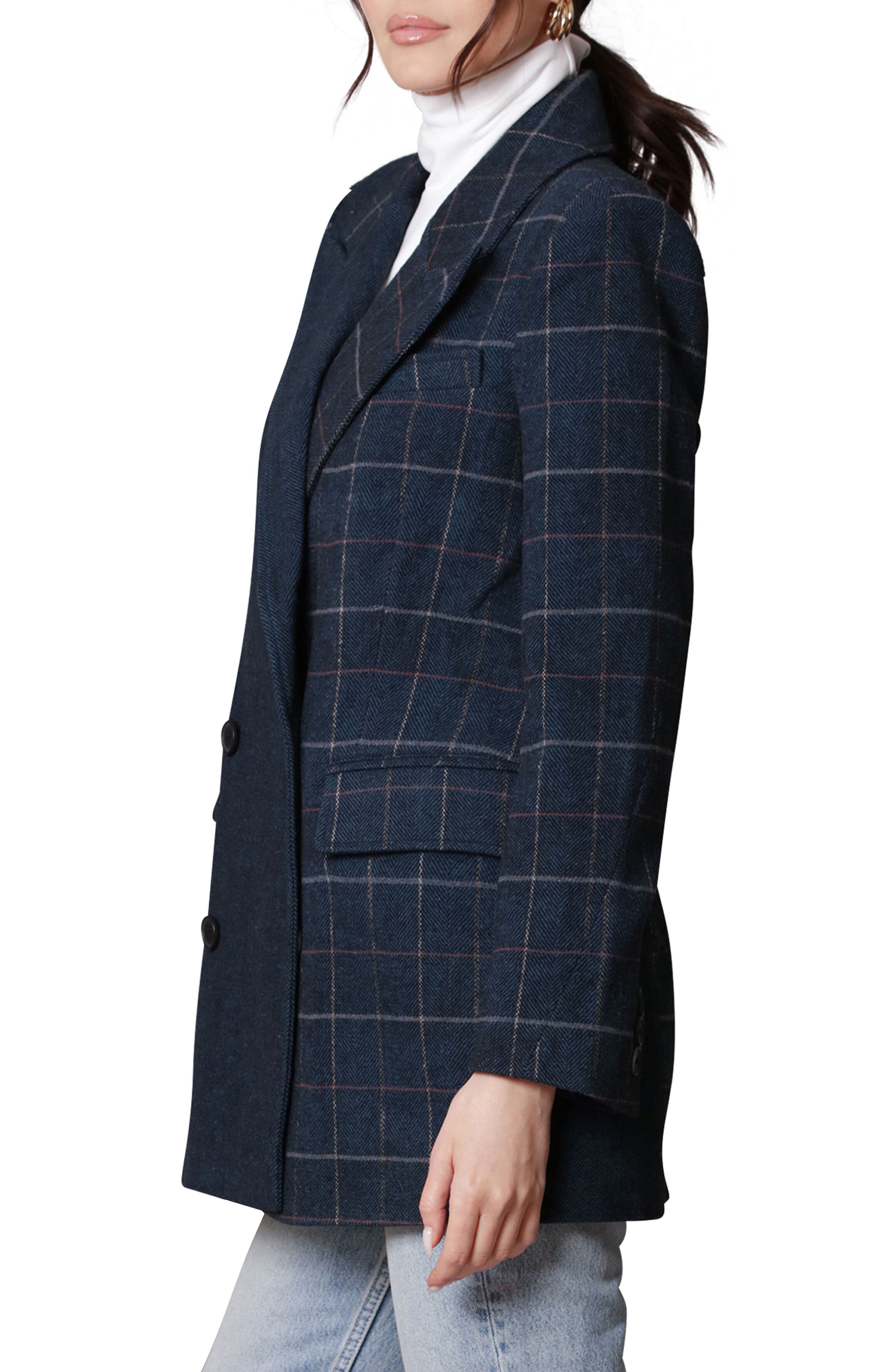 Avec Les Filles Mixed Plaid Double Breasted Blazer | Nordstrom