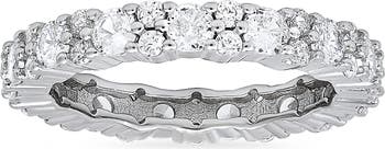 Queen Jewels Sterling Silver Cubic Zirconia Eternity Band Ring ...