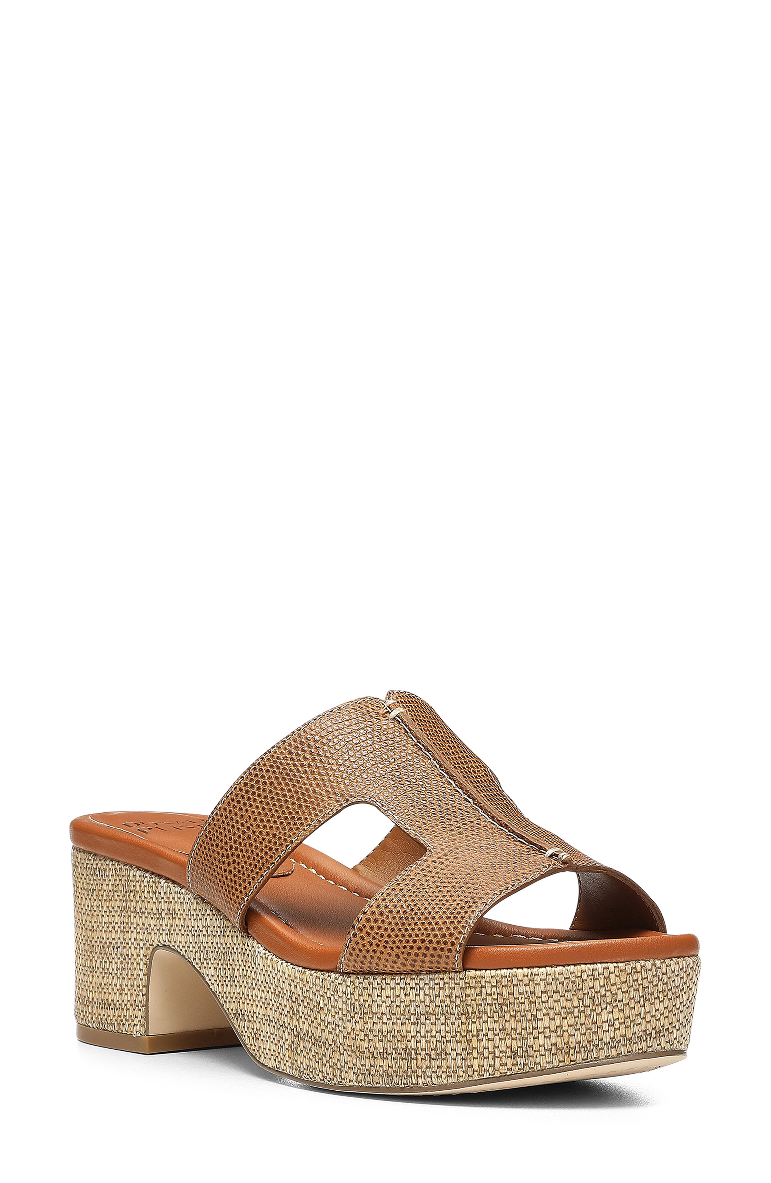 Donald Pliner Disco Lizard Embossed Platform Heeled Sandal (Women ...
