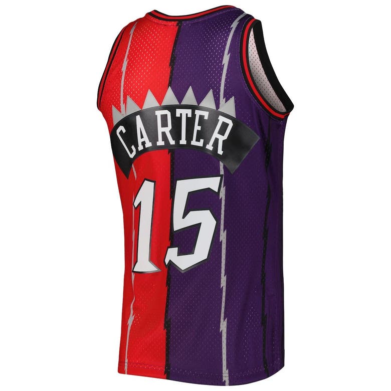 Mitchell And Ness Vince Carter Purple Red Toronto Raptors Hardwood