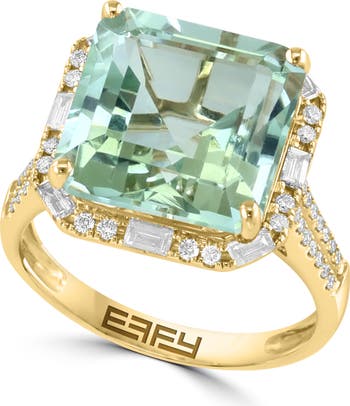 EFFY Diamond & Green Amethyst Ring | Nordstromrack