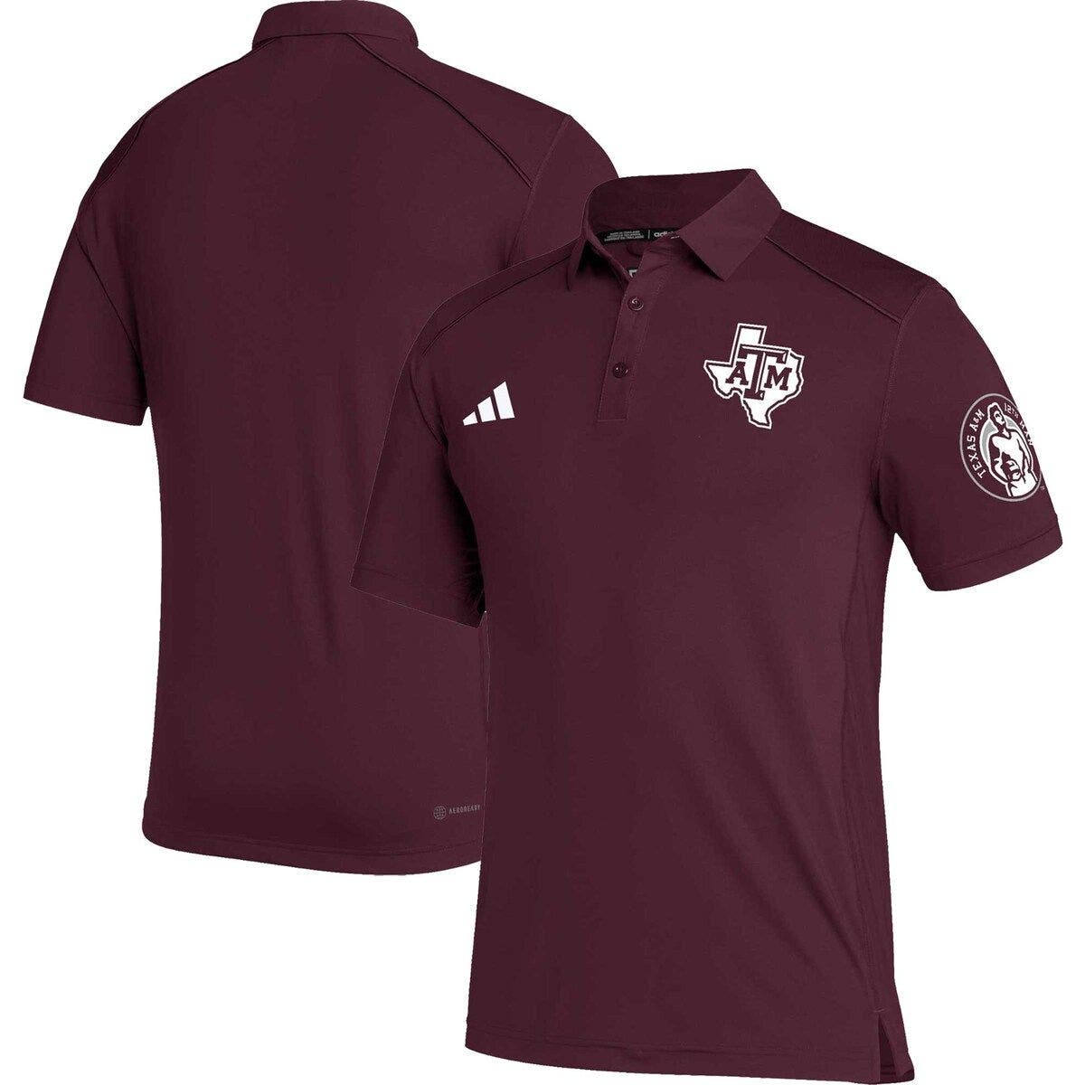 adidas Men's adidas Maroon Texas A&M Aggies Strategy AEROREADY Polo ...