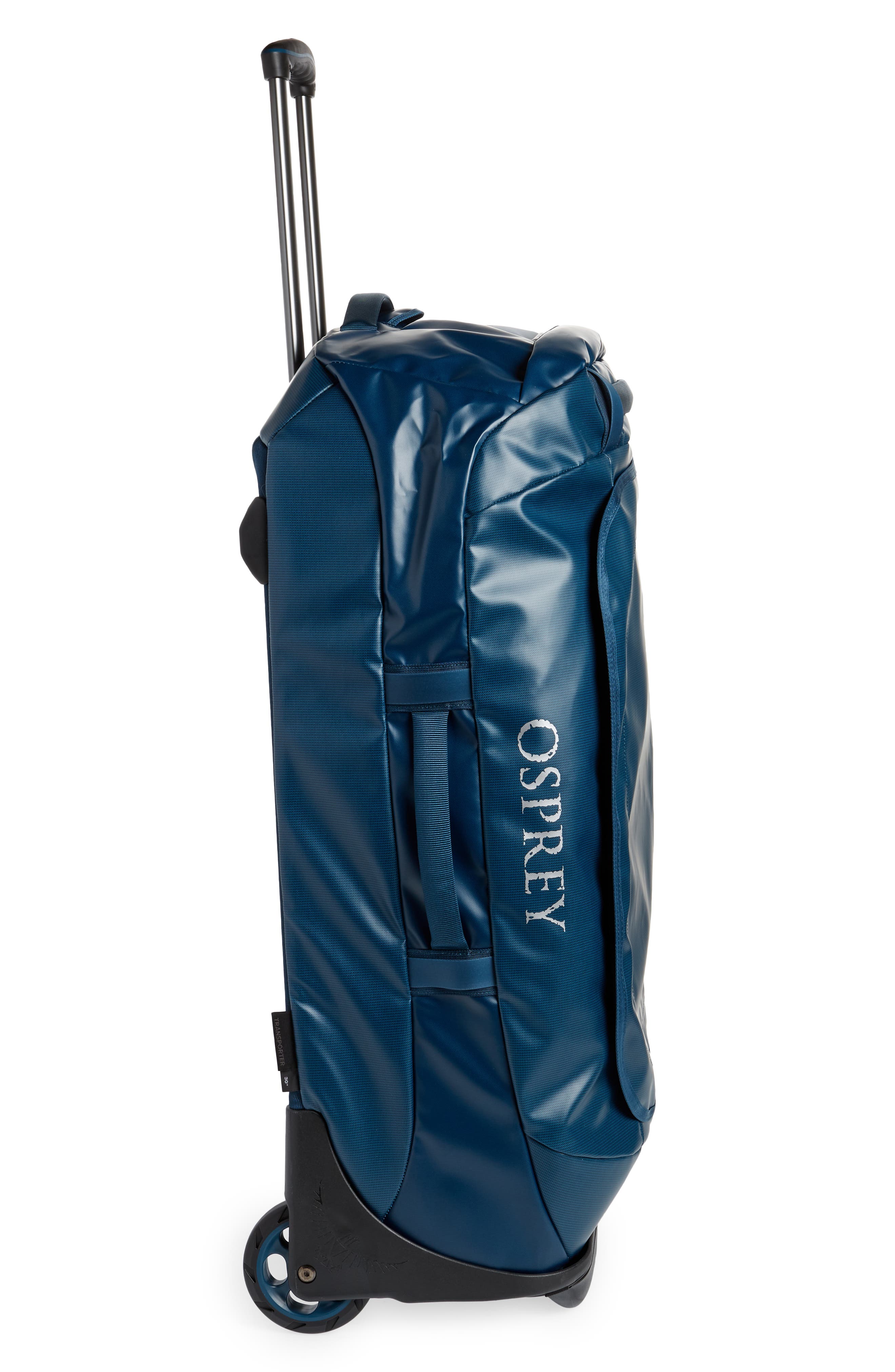 Osprey Transporter 90-Liter Wheeled Duffle Bag in Venturi Blue | Smart ...
