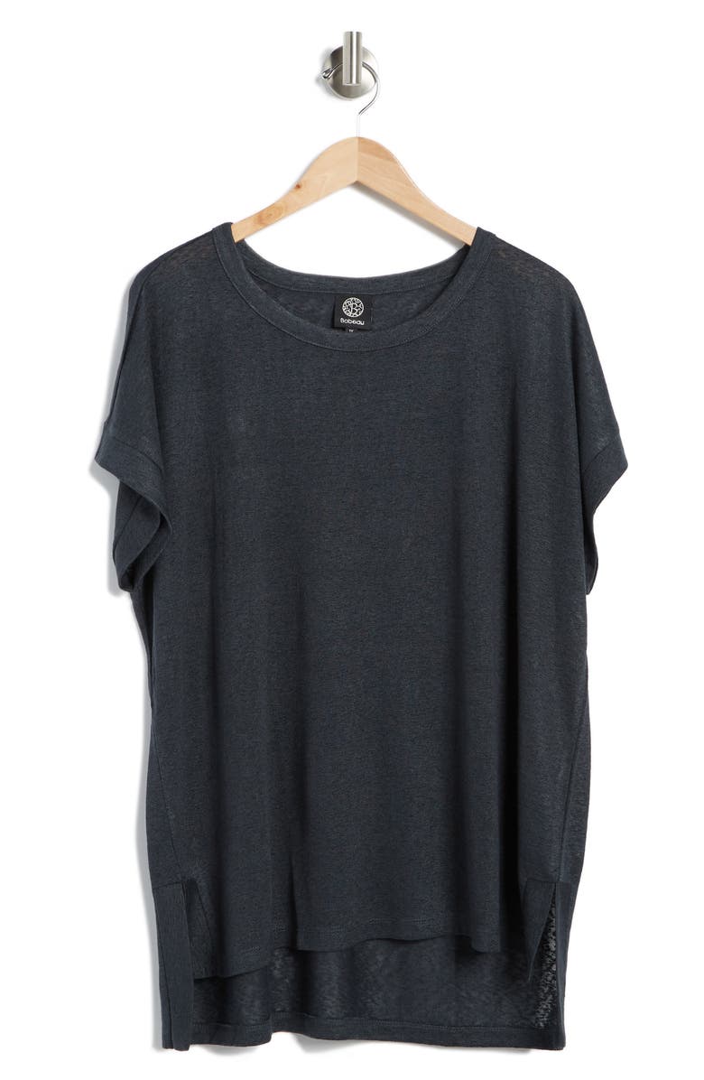 Bobeau Stripe Side Slit T-Shirt | Nordstromrack