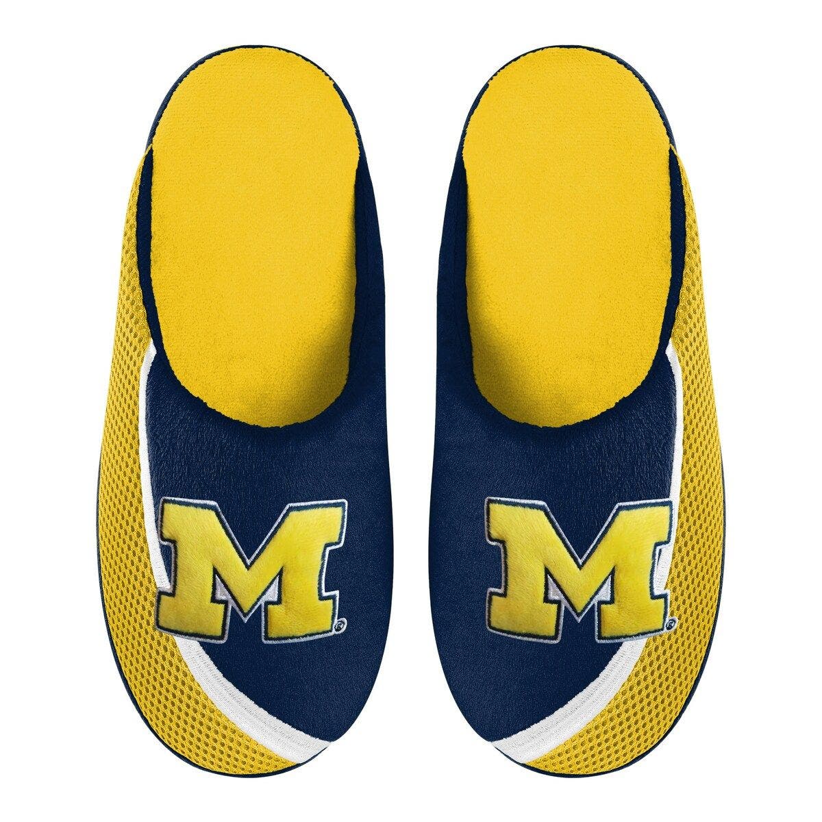FOCO Men's FOCO Michigan Wolverines Big Logo Color Edge Slippers ...