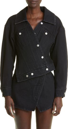 Alexander McQueen Asymmetric Denim Jacket | Nordstrom