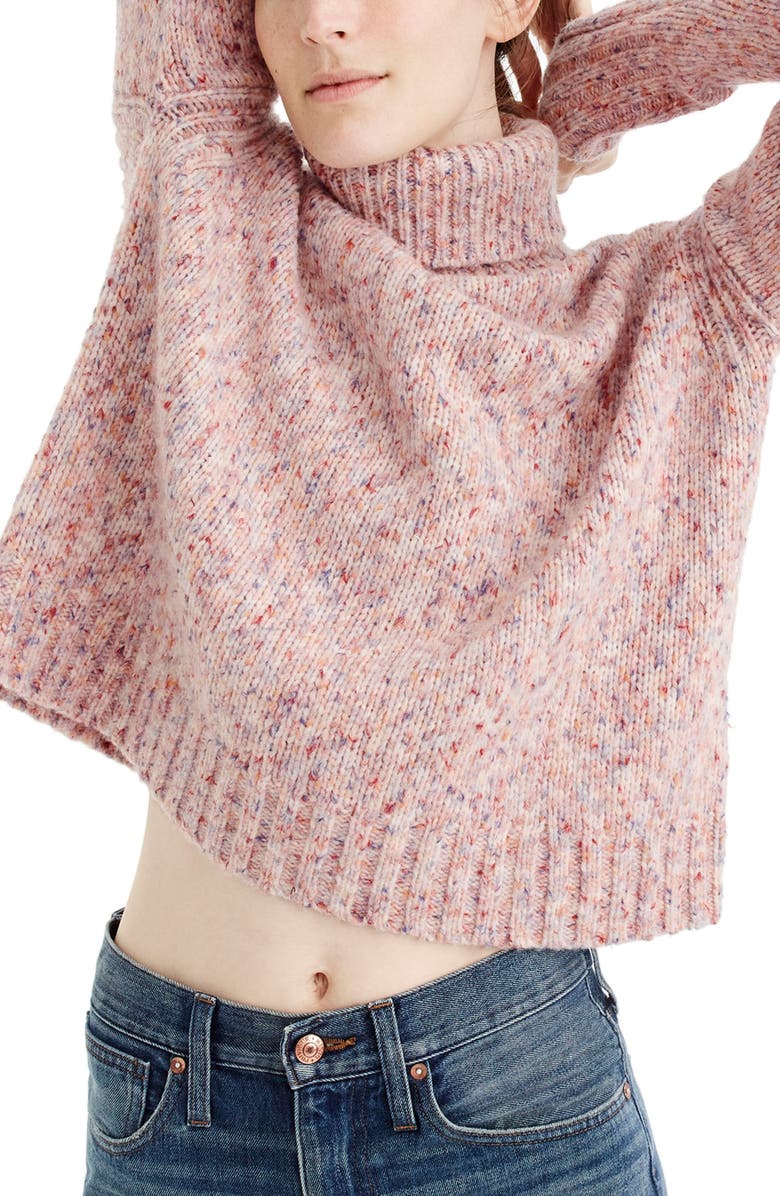 J Crew Marled Wool Blend Turtleneck Sweater Nordstrom
