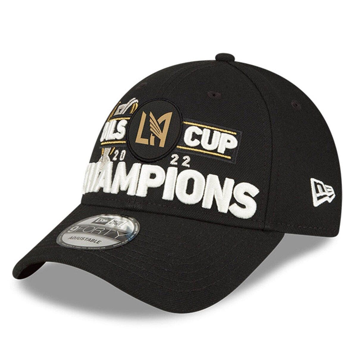 New Era Black LAFC 2022 MLS Cup Champions Locker Room 9FORTY Adjustable ...
