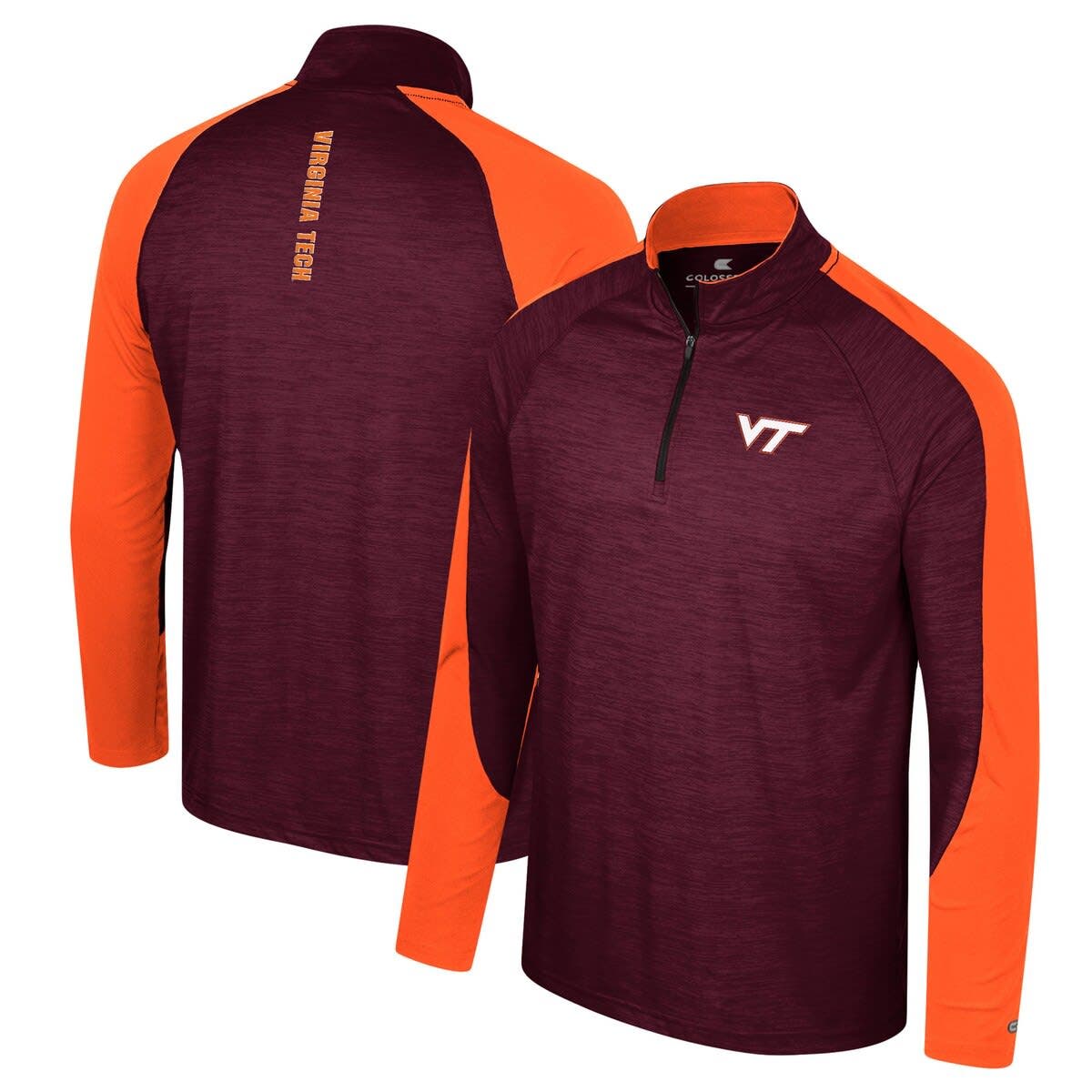 COLOSSEUM Men's Colosseum Maroon Virginia Tech Hokies Langmore Raglan ...