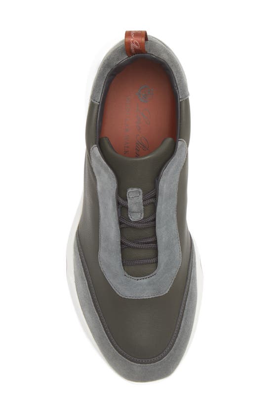 Loro Piana Men's Modular Walk Leather & Suede Sneakers In Gray | ModeSens