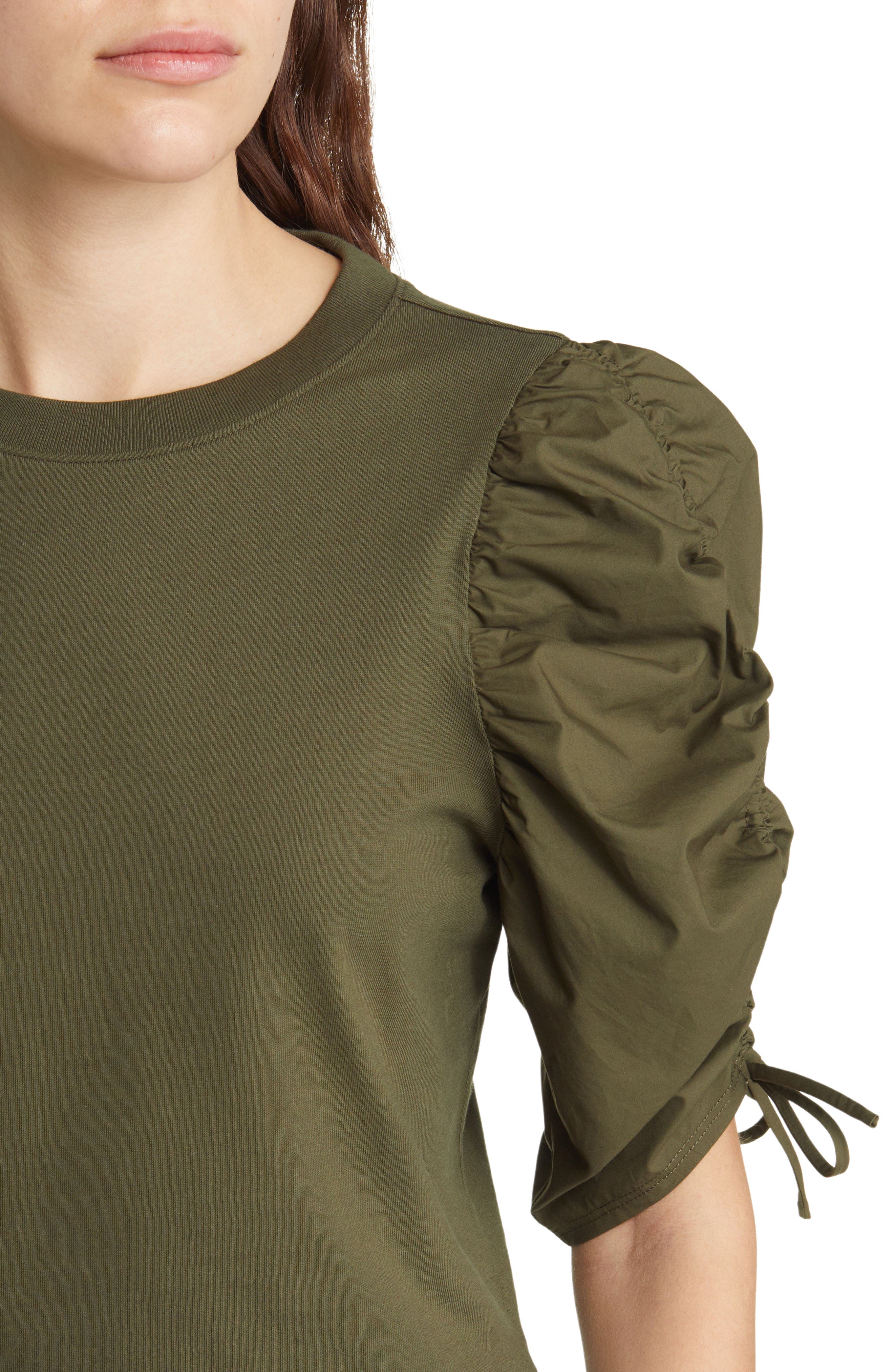 FRAME Ruched Sleeve T-Shirt | Nordstromrack