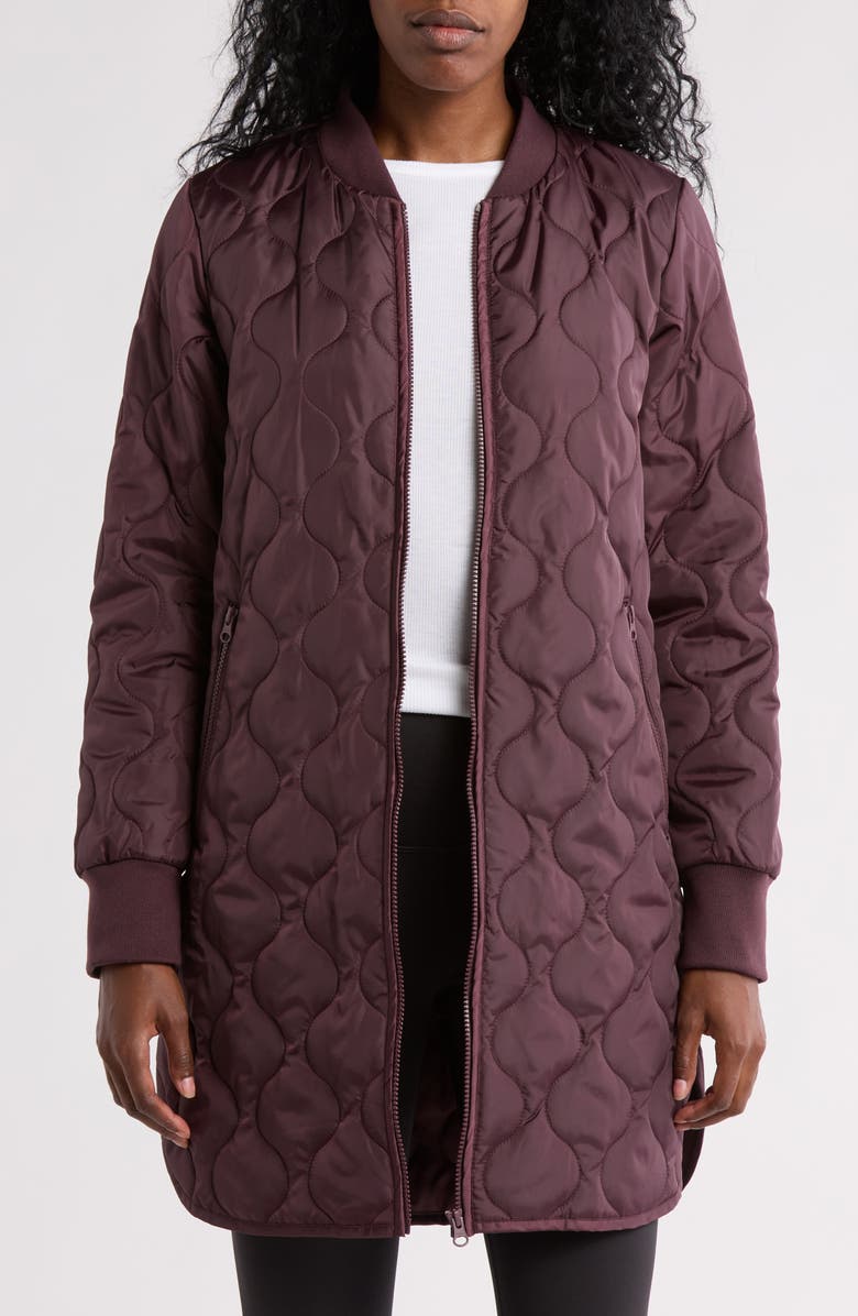 Z by Zella Longline Quilted Jacket | Nordstromrack