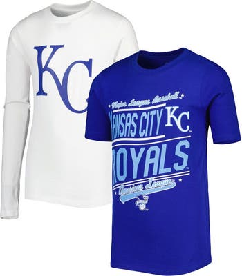 STITCHES Youth Stitches Royal/White Kansas City Royals Combo T-Shirt ...