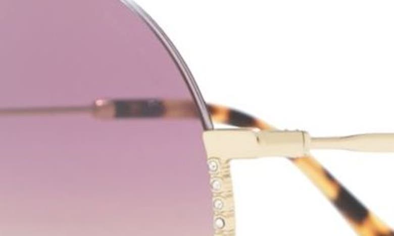 Miu Miu 55mm Round Sunglasses In Pale Gold / Gradient Violet | ModeSens