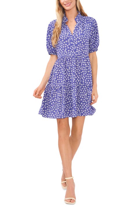 Blue Floral Dresses for Women