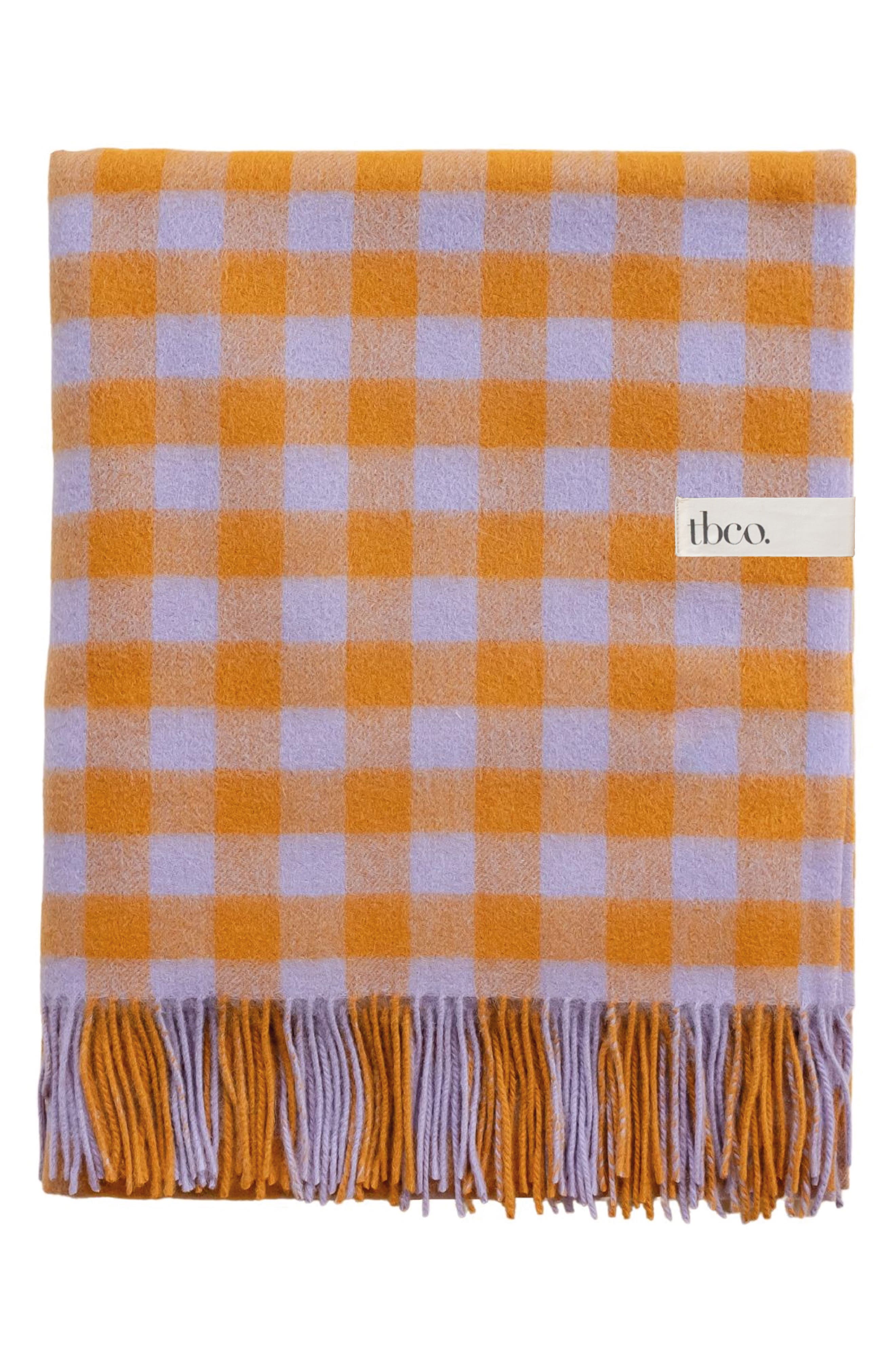 TBCo Gingham Lambswool Blanket | Nordstrom