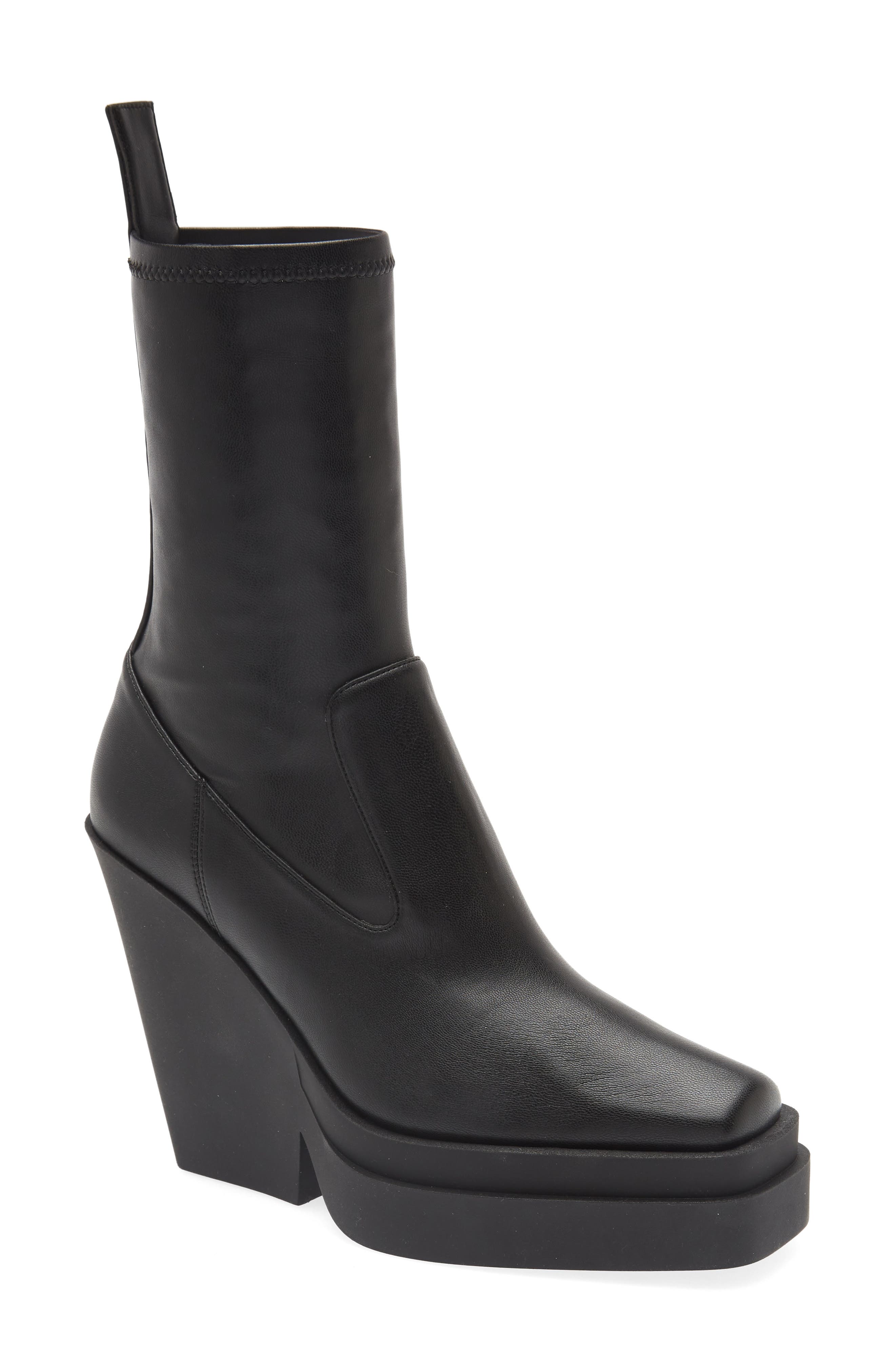GIA BORGHINI Texan Short Western Boot in Ivory | Smart Closet