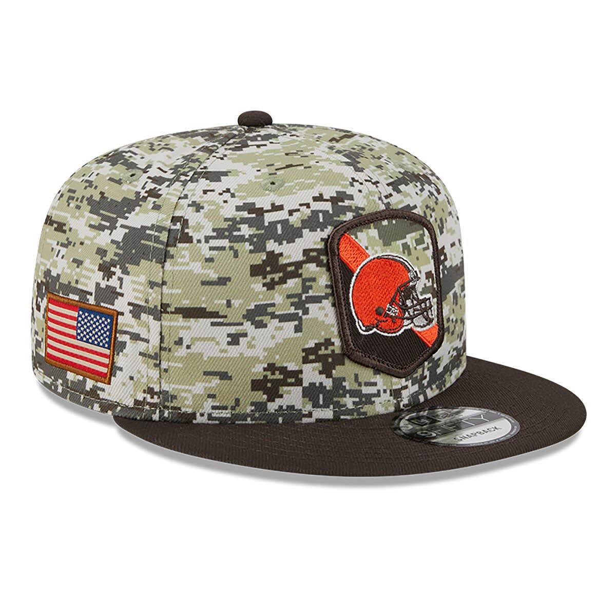 New Era Men's New Era Camo/Brown Cleveland Browns 2023 Salute To ...