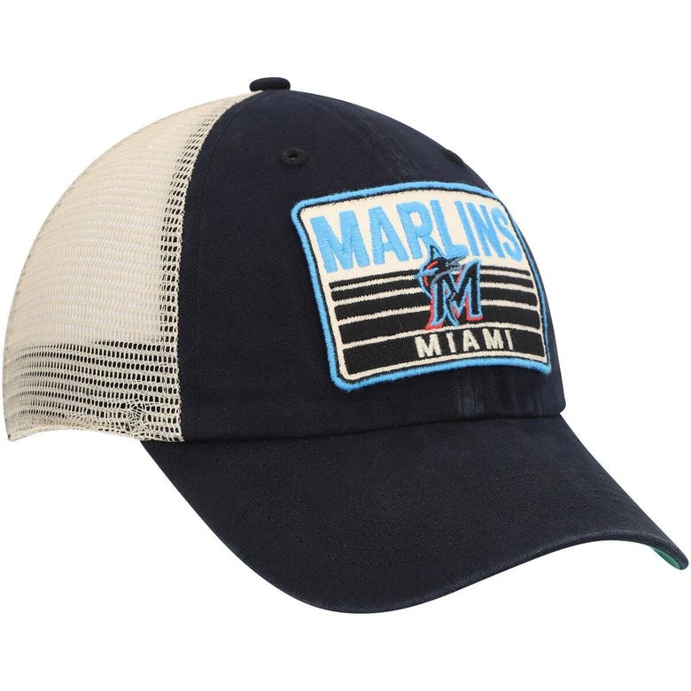 47 ' Black Miami Marlins Four Stroke Clean Up Trucker Snapback Hat ...