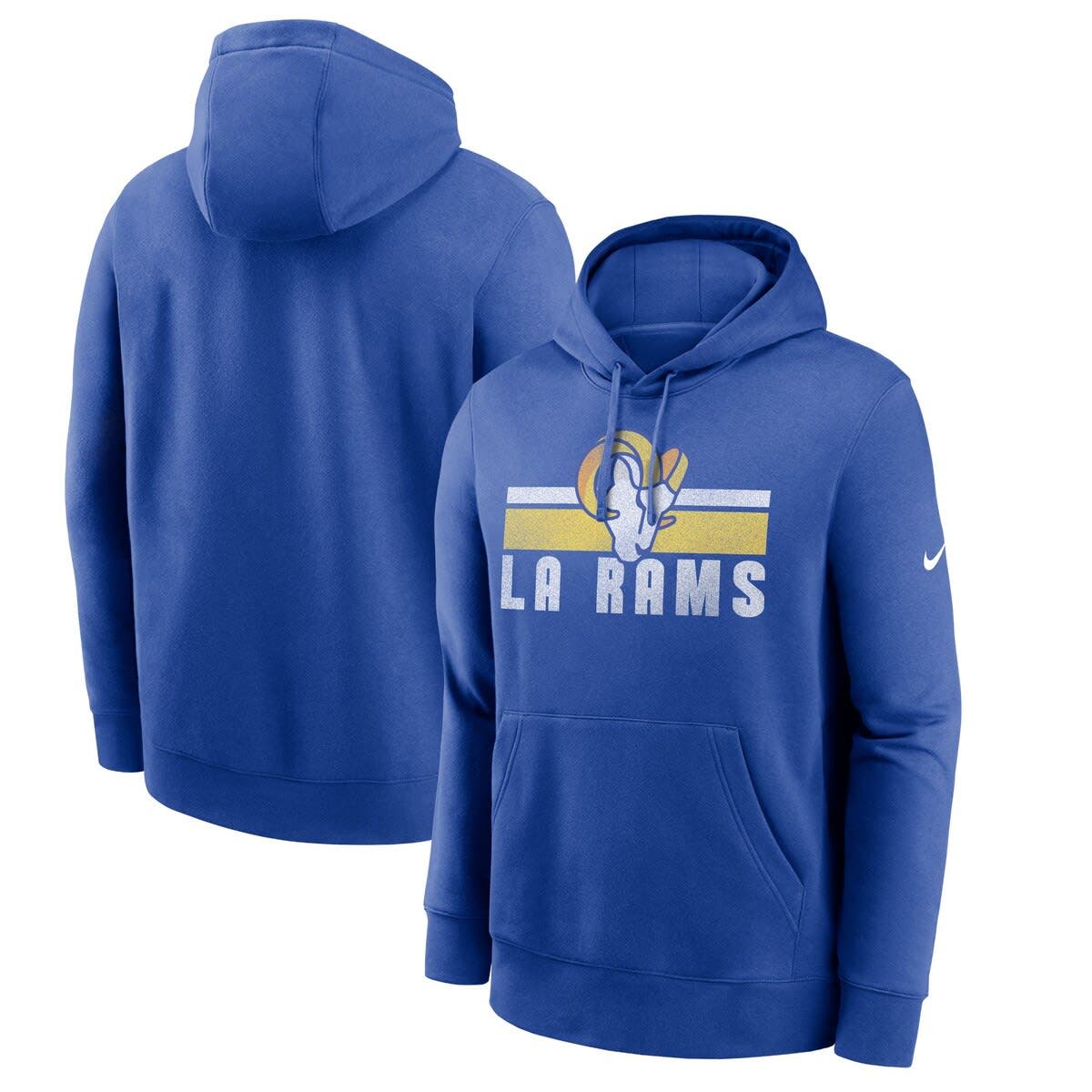 Nike Men's Nike Royal Los Angeles Rams Club Fleece Pullover Hoodie ...