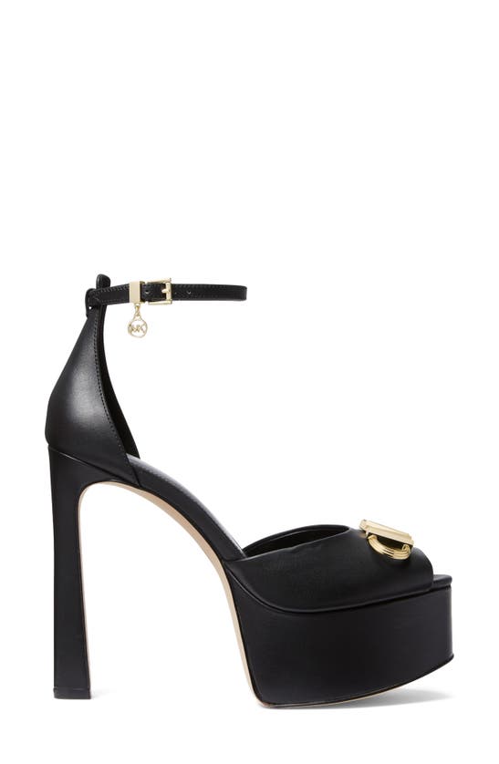 Michael Michael Kors Martina Ankle Strap Peep Toe Platform Sandal In