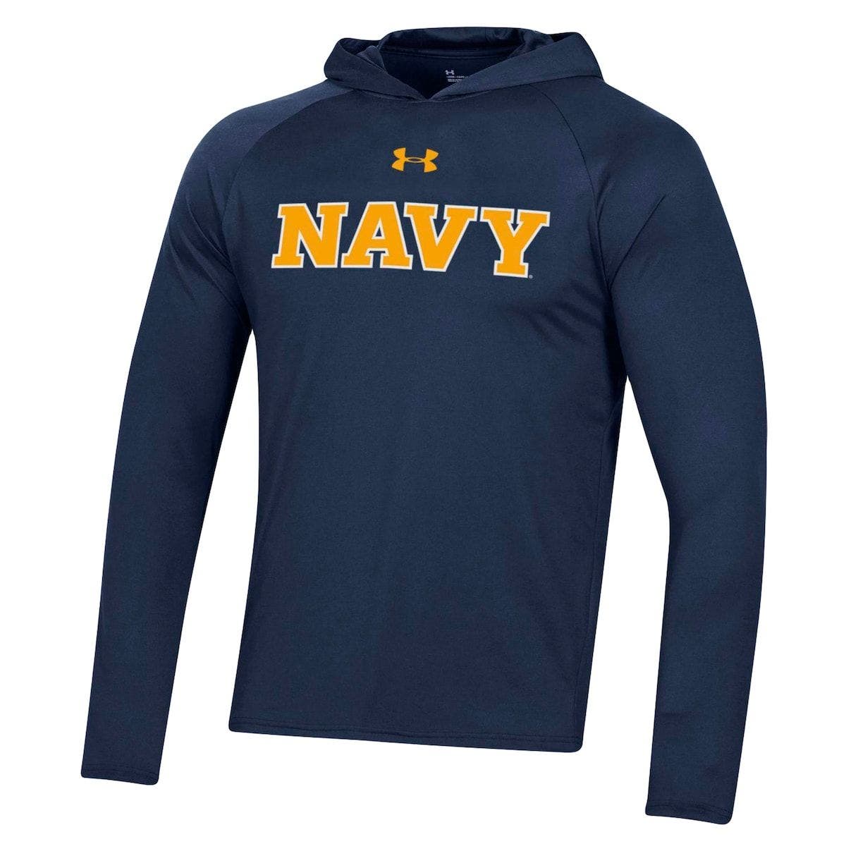 Under Armour Men's Under Armour Navy Navy Midshipmen School Logo Raglan ...
