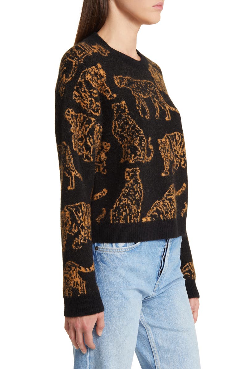 Rails Perci Leopard Cotton & Cashmere Sweater | Nordstrom