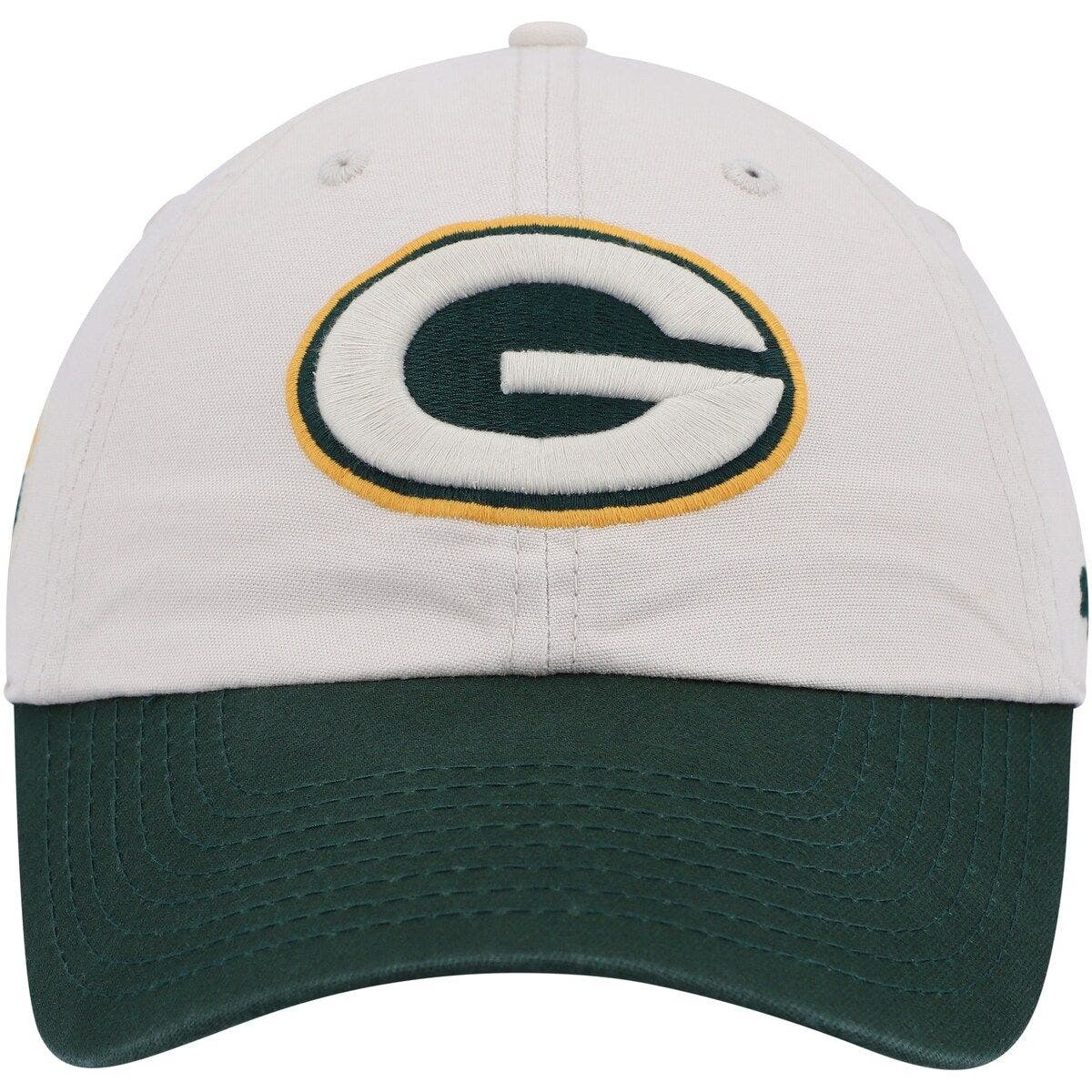 '47 Men's '47 Cream/Green Green Bay Packers Sidestep Clean Up ...