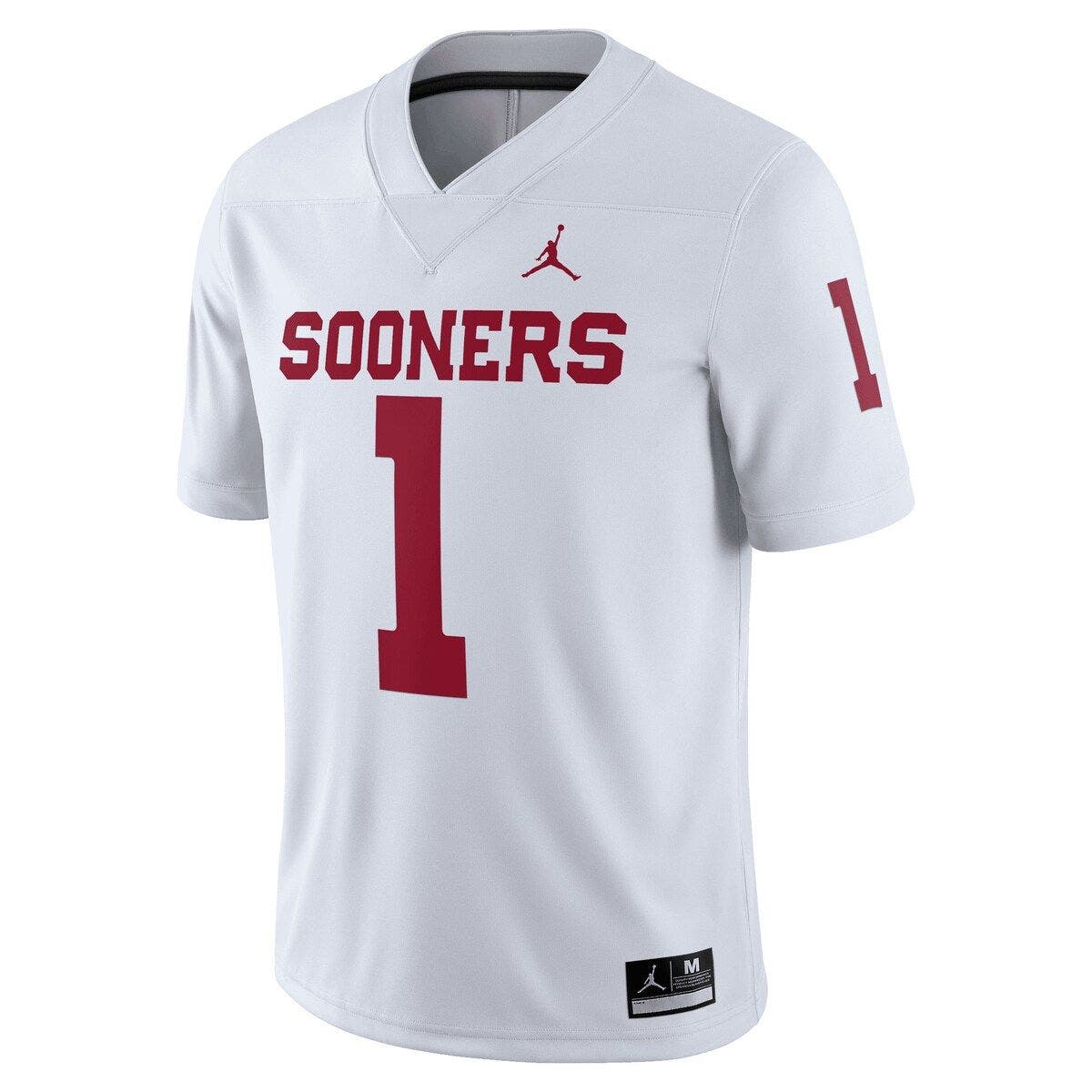 Jordan Brand Men's Jordan Brand White Oklahoma Sooners #1 Away Game ...