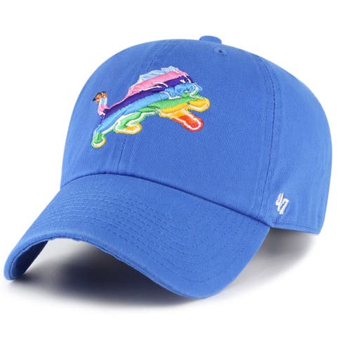 Men's '47 Blue Detroit Lions Pride Clean Up Adjustable Hat