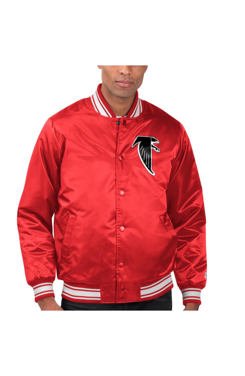 STARTER Men's Starter Red Atlanta Falcons Locker Room Satin Varsity ...