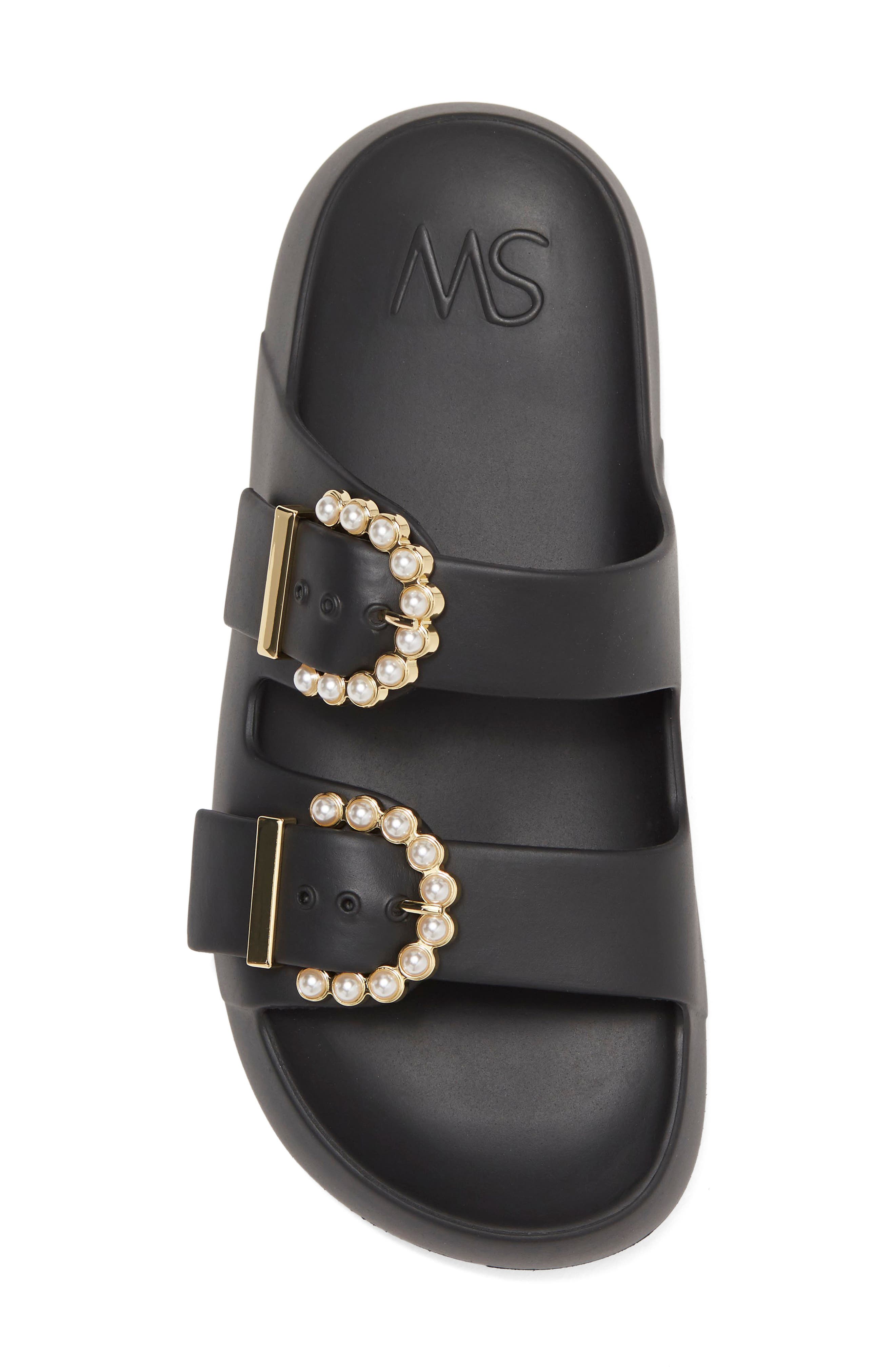 Stuart Weitzman Imitation Pearl Buckle Slide Sandal (Women) | Nordstromrack