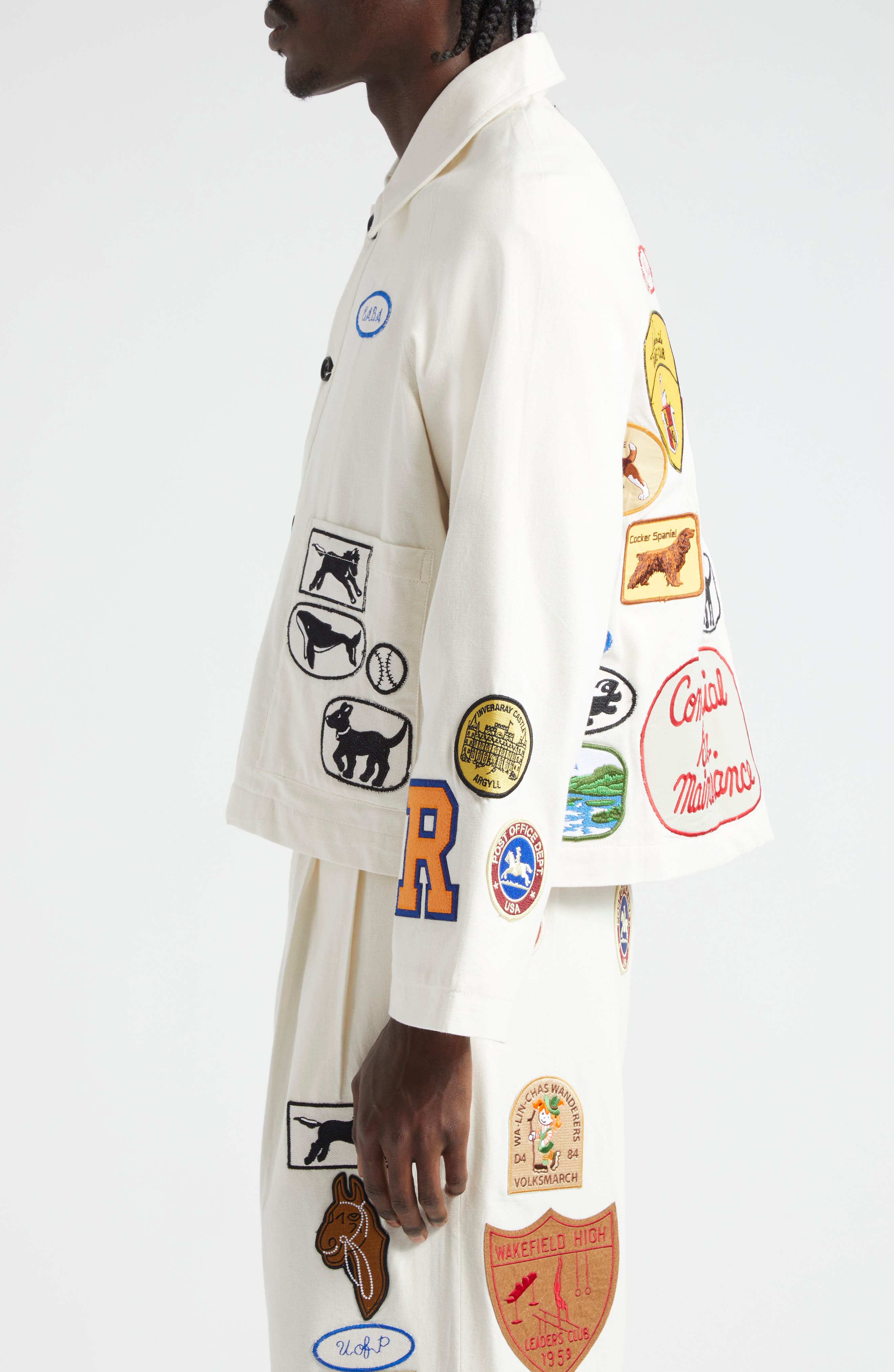 Bode Cambridge Patch Canvas Jacket | Nordstrom