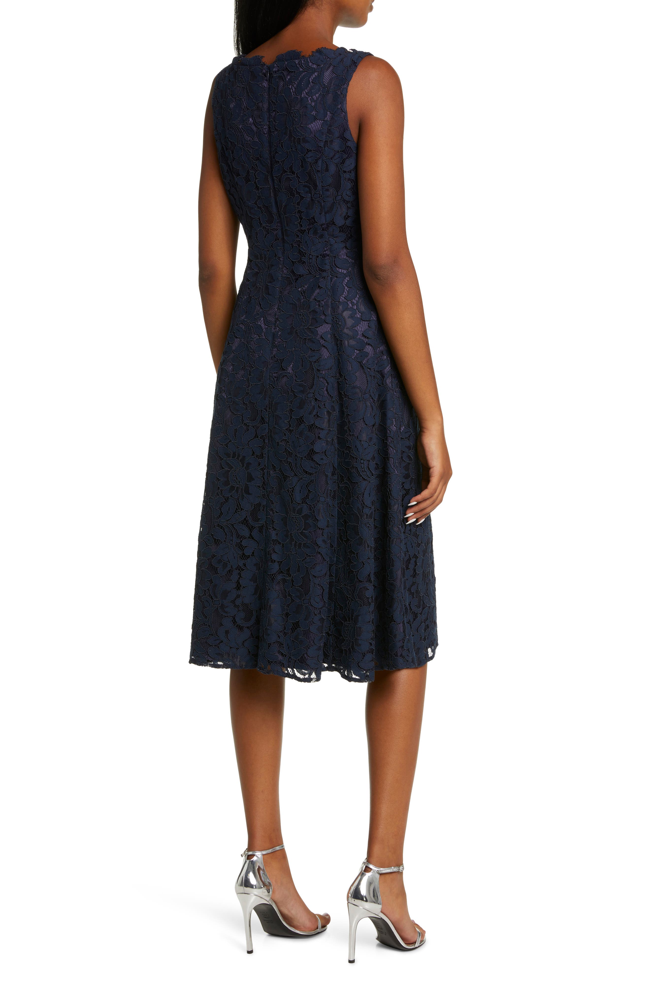 Eliza J Lace Fit & Flare Midi Dress | Nordstrom