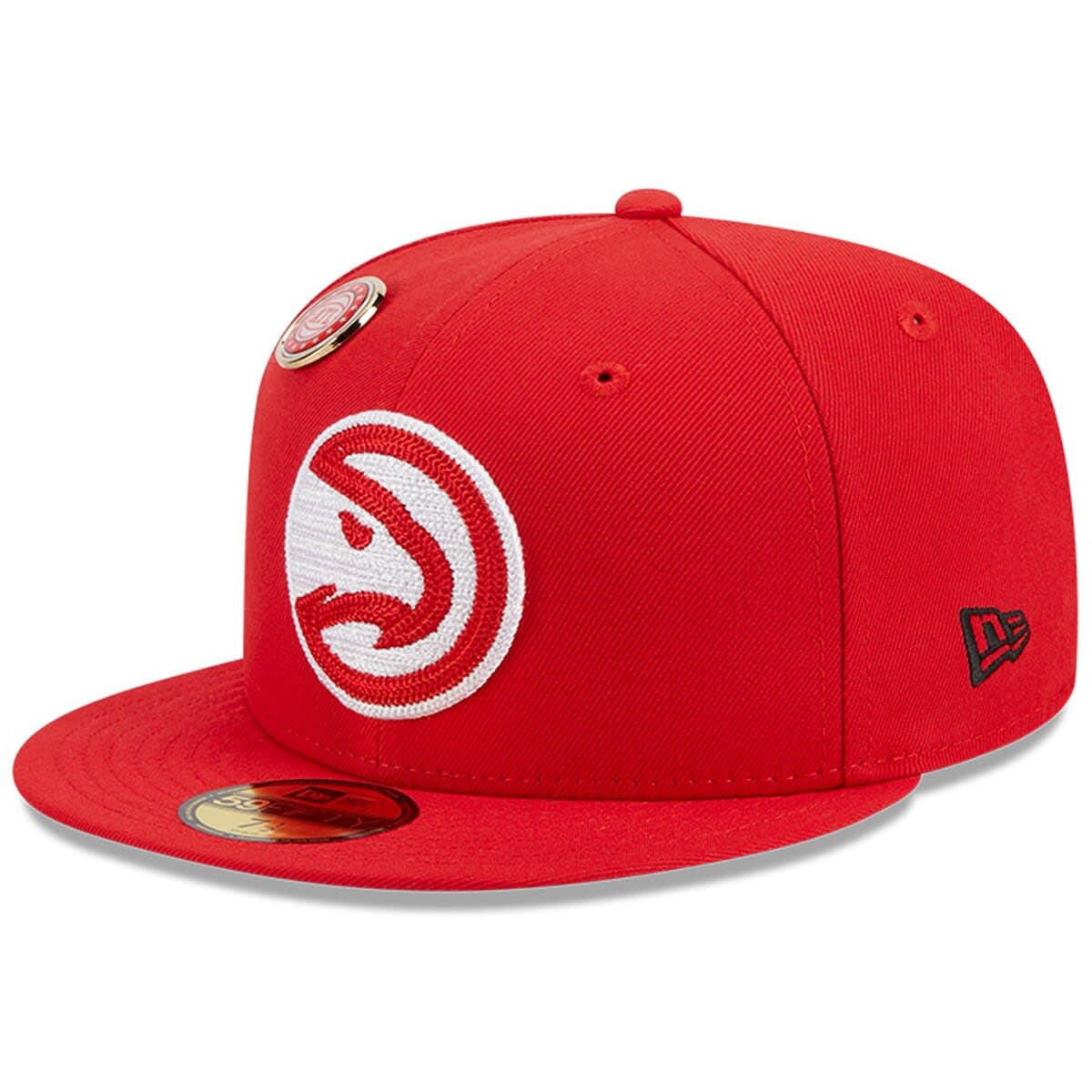 New Era Men's New Era Red Atlanta Hawks Chainstitch Logo Pin 59FIFTY ...