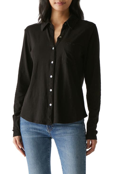 Women's Black Button Up Tops | Nordstrom