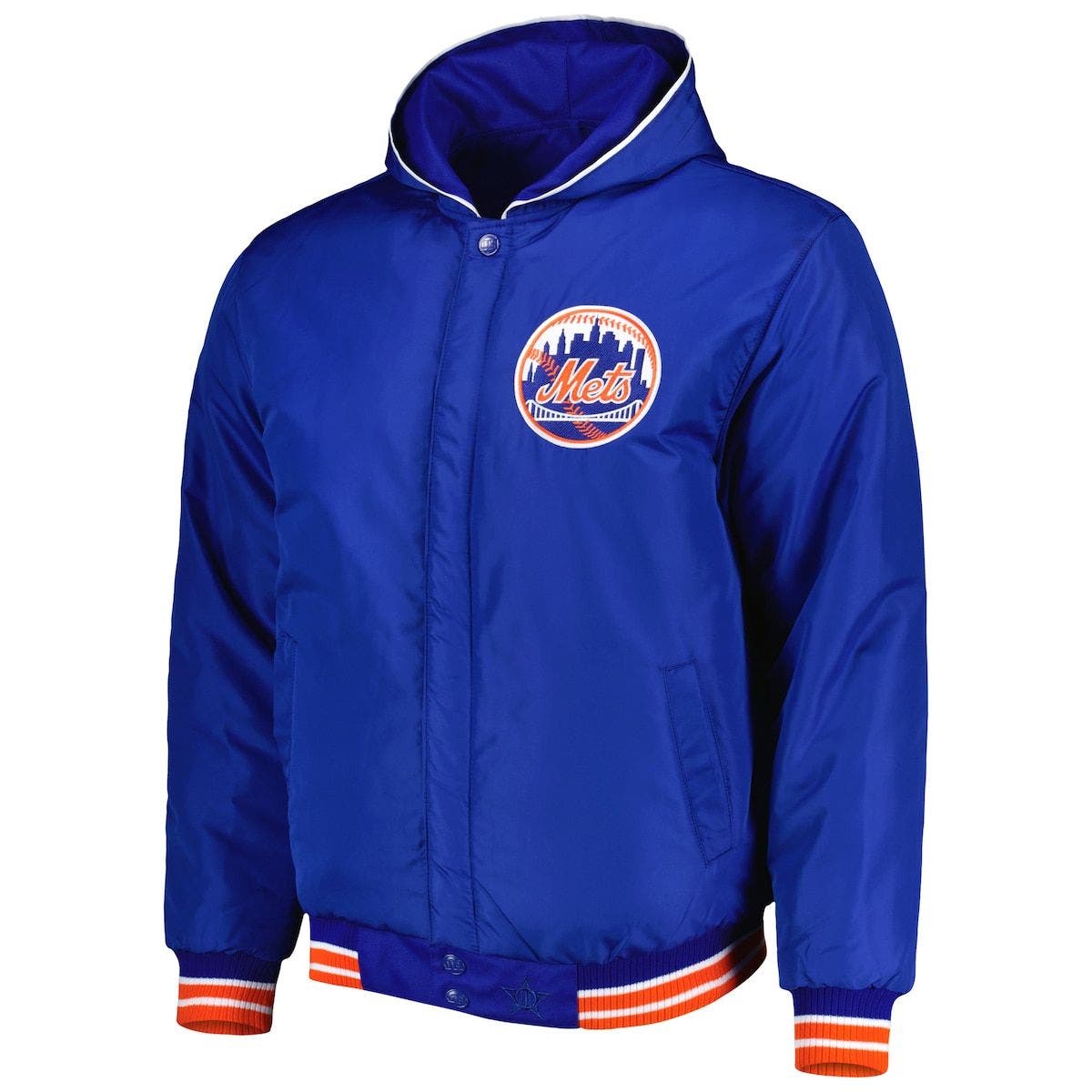 JH DESIGN Men's JH Design Royal New York Mets Reversible Fleece Full ...