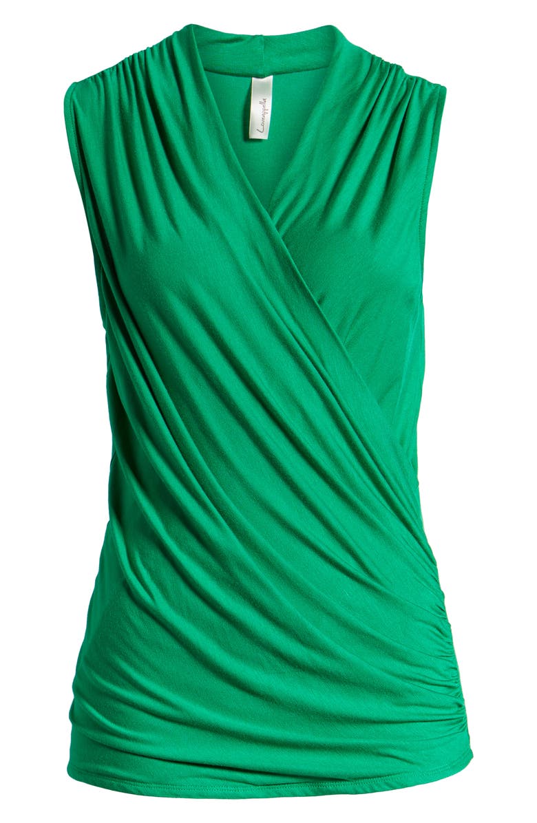 Loveappella Cross Drape Sleeveless Top | Nordstrom