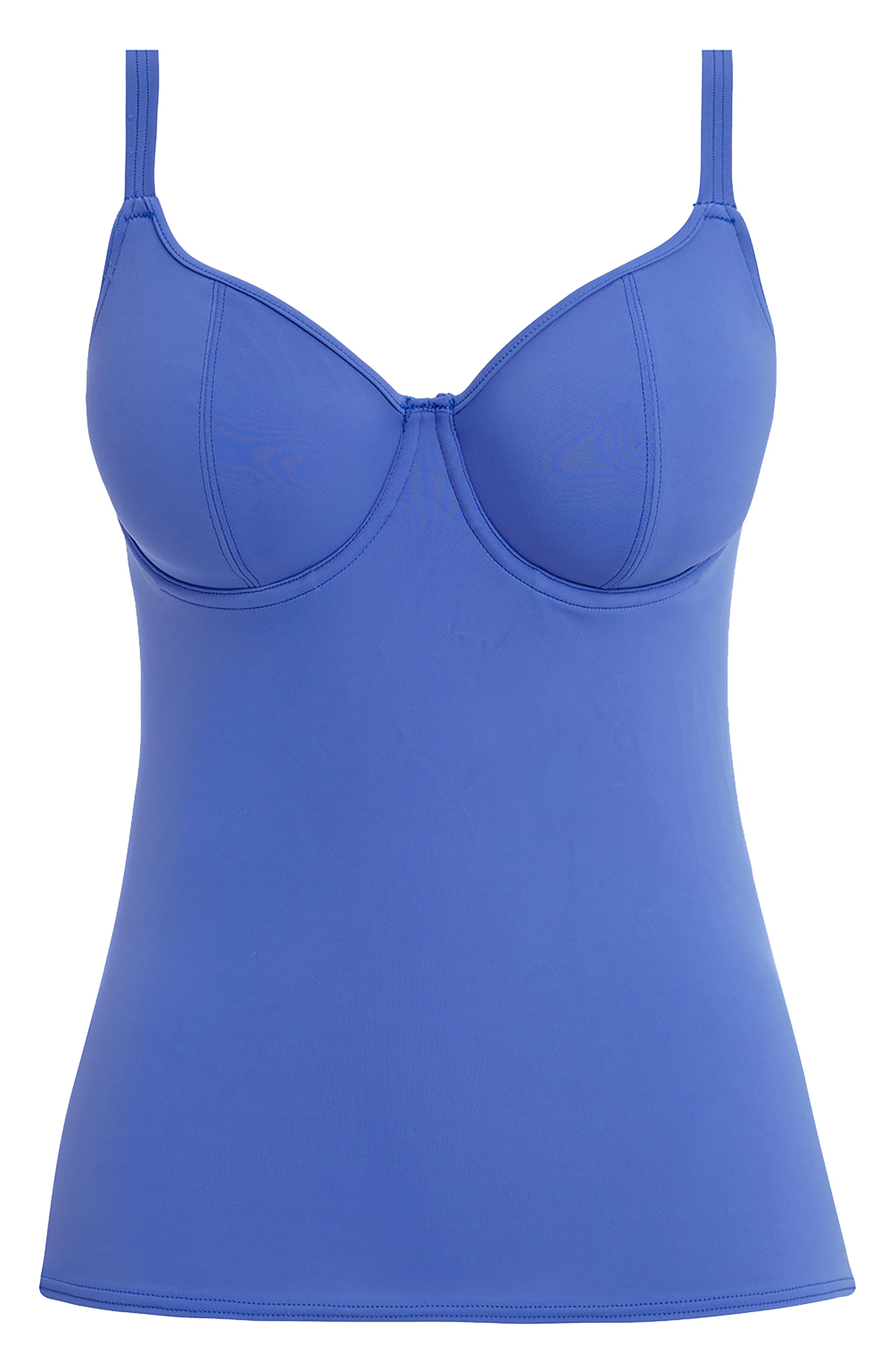 Freya Jewel Cove (D-Cup & Up) Underwire Tankini Top in Plain Black ...