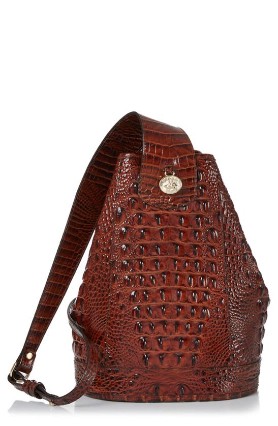 Brahmin Allie Croc Embossed Leather Slingback Bag In Shell White | ModeSens