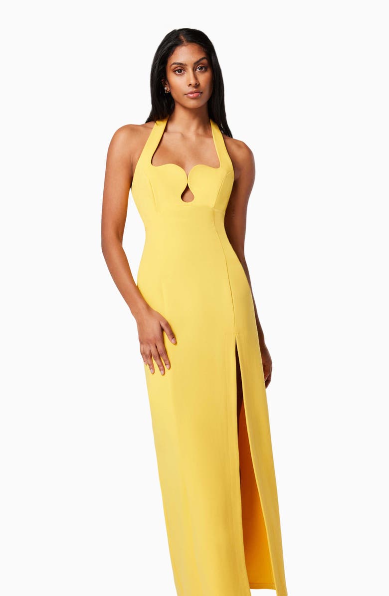 Elliatt Tuning Halter Neck Column Gown | Nordstrom