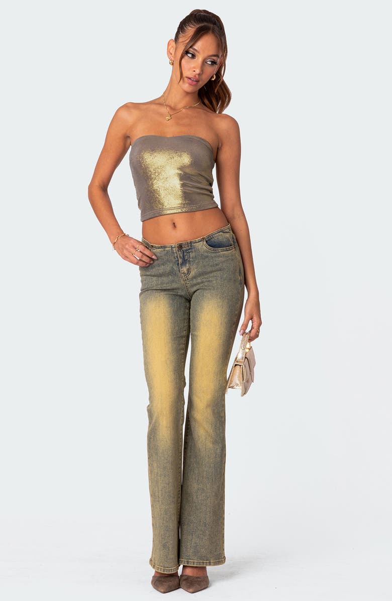 EDIKTED Spotlight Metallic Tube Top | Nordstrom