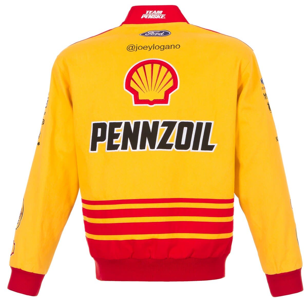 JH DESIGN Men's JH Design Yellow Joey Logano Shell Pennzoil Twill ...