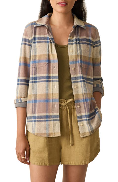 Women's Beige Plaid Tops | Nordstrom