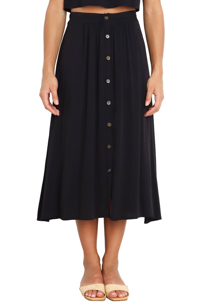 Petal & Pup Ava Button Front Midi Skirt | Nordstrom