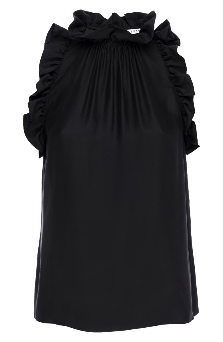 FRAME Ruffle Trim Silk Top | Nordstrom