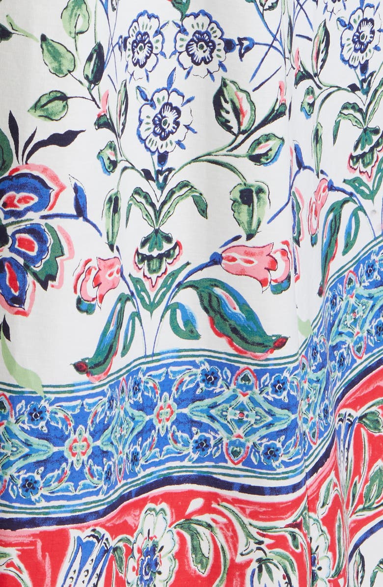 Anne Klein Floral Border Print Detail Cotton Sundress | Nordstromrack