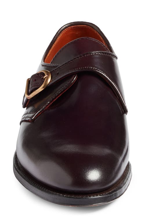 Alden Shoe Company Alden Plain Toe Monk Strap Shoe In Cordovan | ModeSens