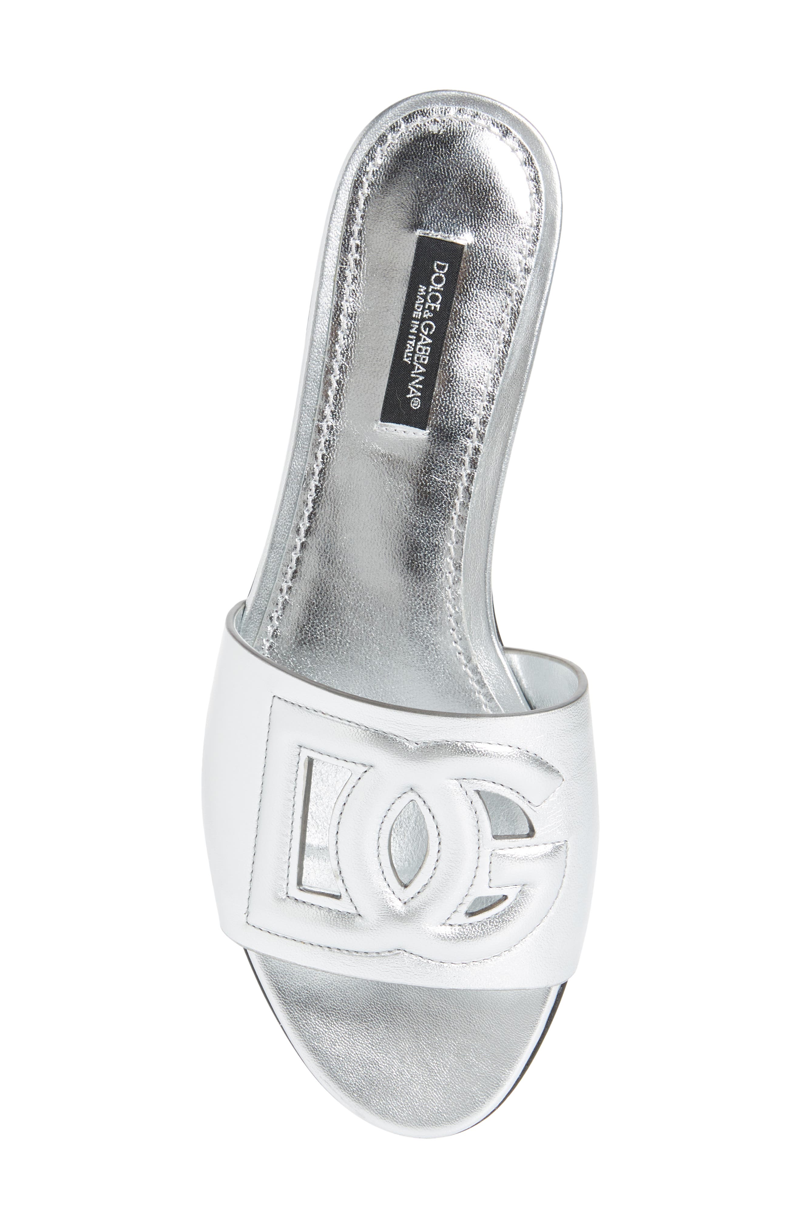 Dolce&Gabbana Bianca Interlock Slide Sandal | Nordstrom